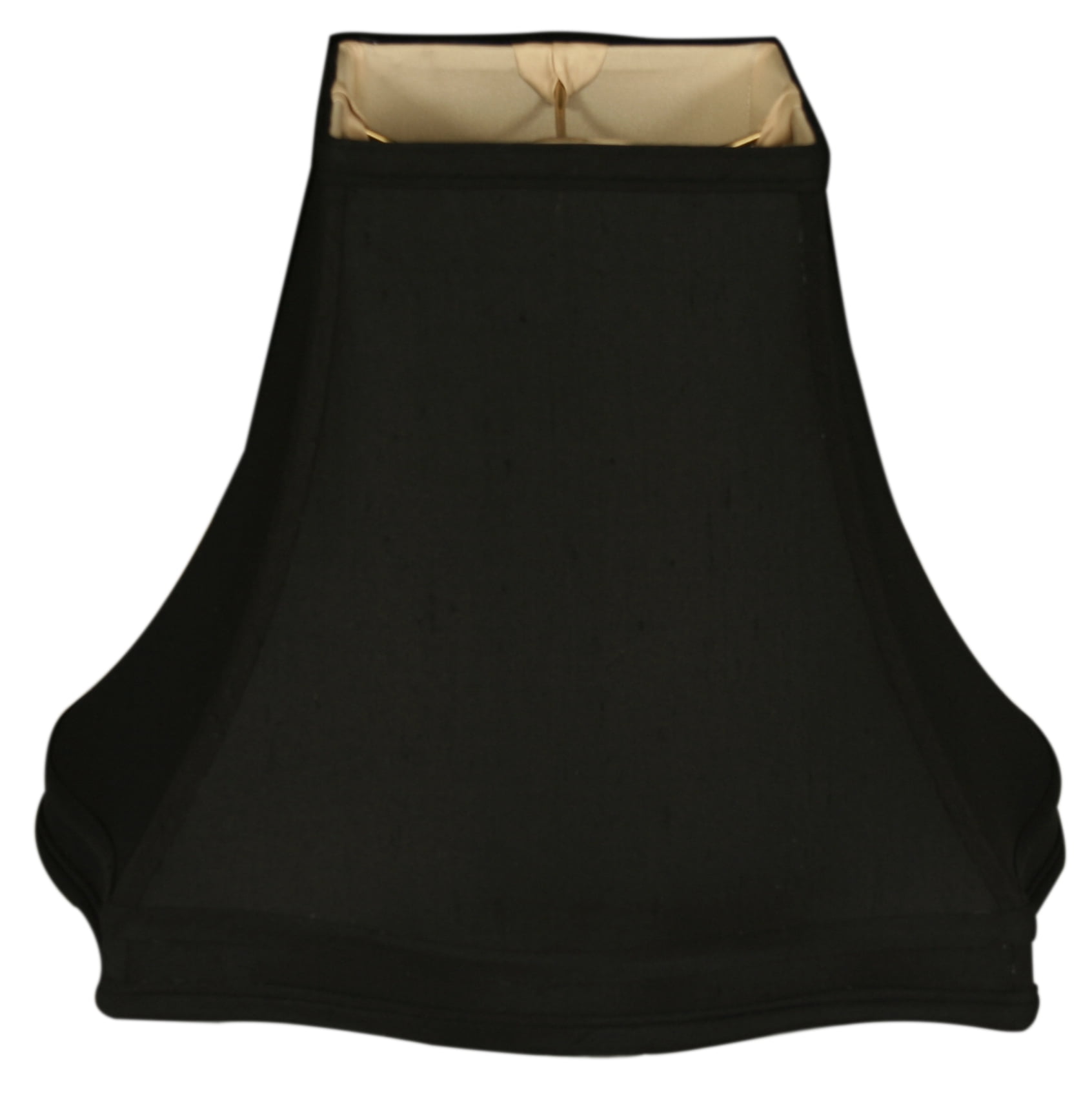 Royal Designs 14" Fancy Square Gallery Lamp Shade Black - Walmart.com