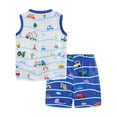 Boys Summer Outfits Size 2-3Y Kids Construction Truck Print Sleeveless ...
