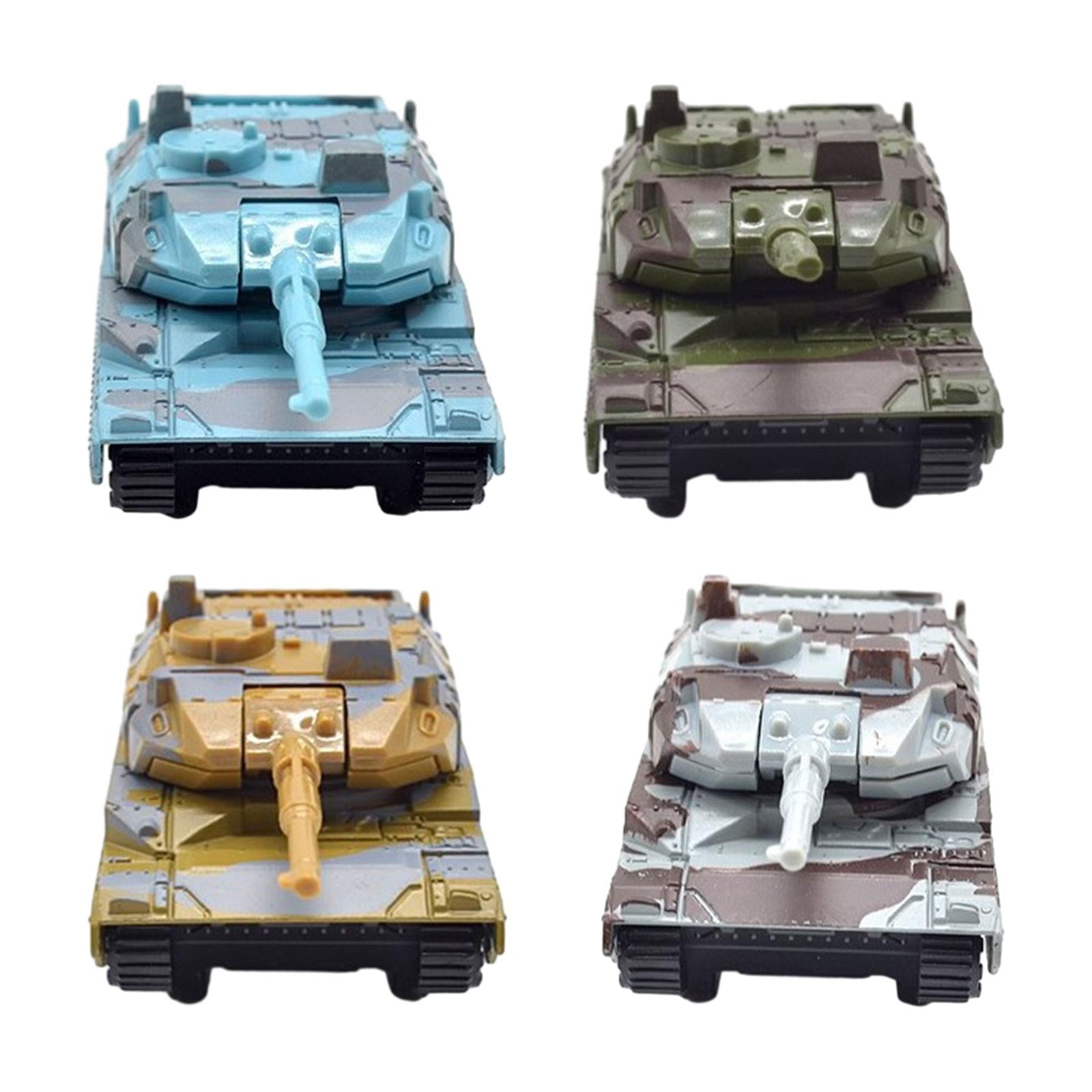 4 Pieces Pull Back Tank Model Toy Mini Tanks Creative Alloy Party ...