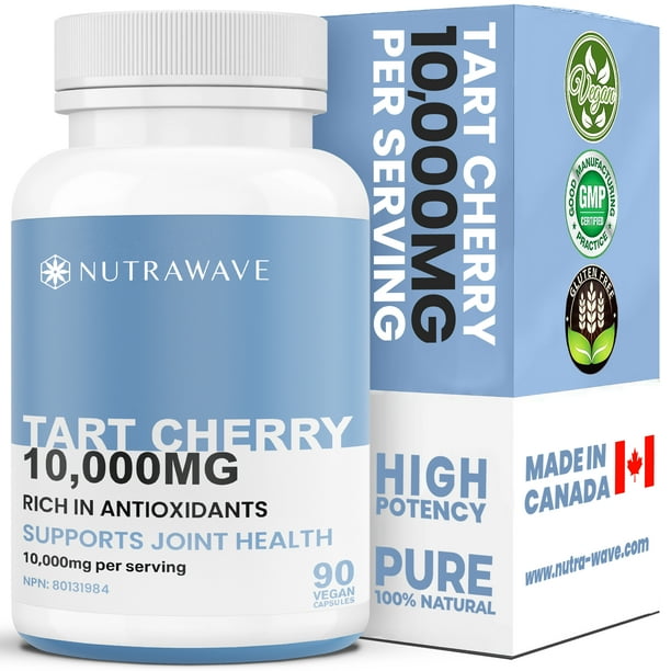 Nutrawave Tart Cherry 10000mg Capsules – Joint Support, Muscle Recovery, Sleep Aid, Antioxidant ...