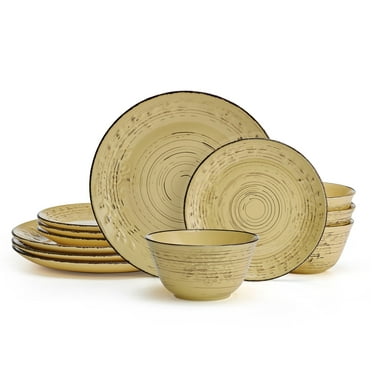 Yellowstone 12-Piece Ceramic Dinnerware Set, John Collection - Walmart.com