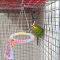 REOFLYUP 2Pcs Hanging Bird Cotton Rope Swing with Round Perch for ...