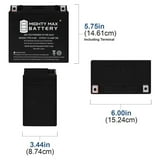 YTX14-BS Battery Replaces Honda TRX420 Fourtrax Rancher 4x4 09-10 ...
