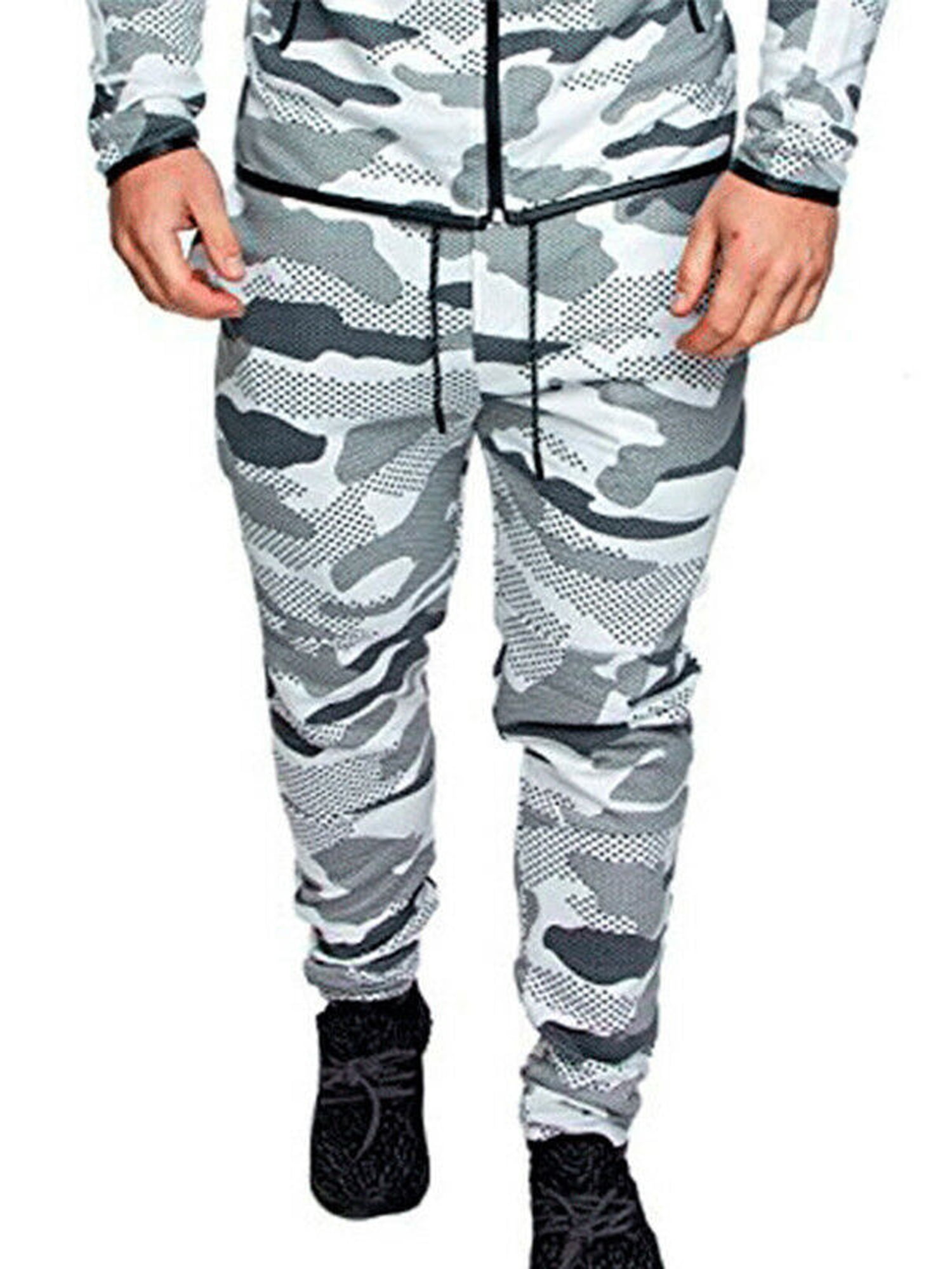 Mens Camouflage Jogging Pants Running Trousers Army Military Fitness