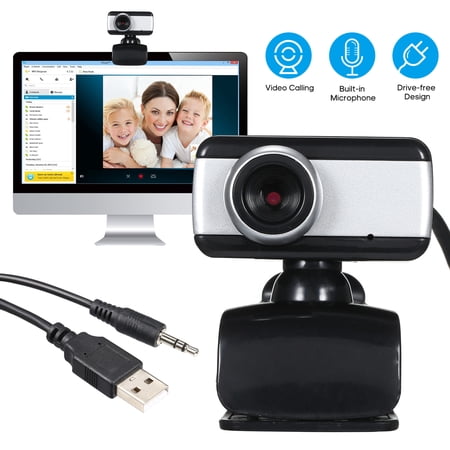 Camera Pc Laptop Computer Desktop Clip On Usb Webcam with Built In ...
