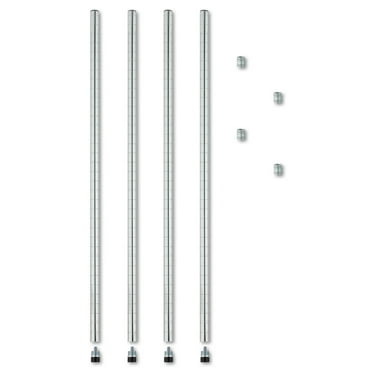 "HSS 82"" Long Chrome Wire Shelf Poles, 1"" Diameter, 1.2 mm Thickness ...