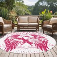 8ft Round Rug Pink Ribbon Area Rugs for Living Room Bedroom Washable ...