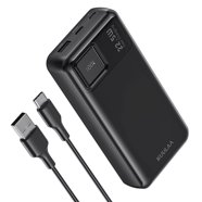 Onn+ 2-in-1 Multi-Port Portable Power Pack, 5000mAh, Dual USB-C and USB ...