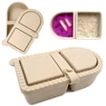 BIZHUA Beige Silicone Sauce Box, Leak Proof Food Container for Lunch ...
