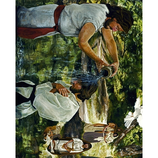 Catholic print picture - Baptism In the Jordan 2 - 8" x 10" ready to be ...