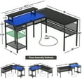 Homieasy Reversible L-Shaped Multi-function Computer Desk, Dual Tables ...