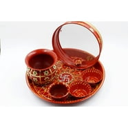 Kalsa Parai Puja Accessory Gifts Pooja Thali Om Gayatri Mantra Brass ...
