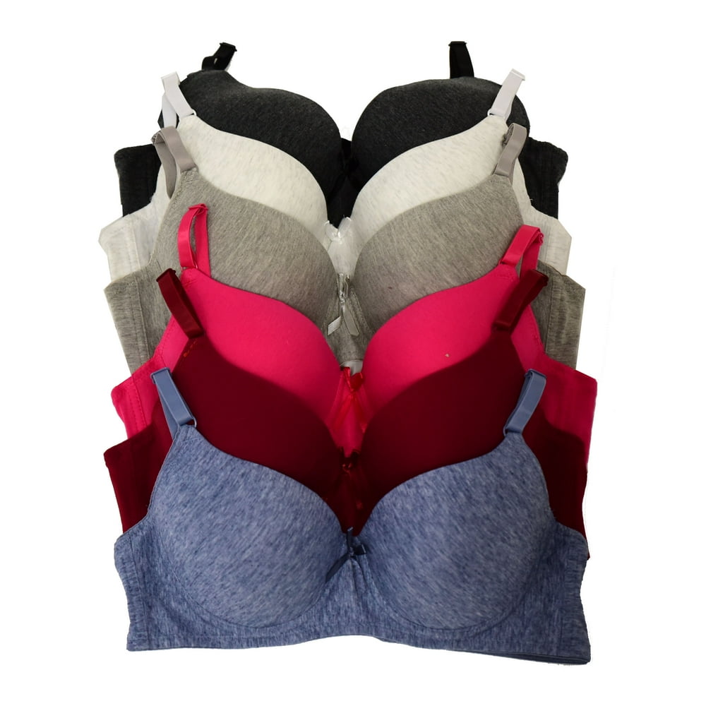 Viola’s Secret - Women Bras 6 Pack of T-shirt Bra B Cup C Cup D Cup DD ...