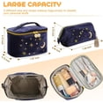 2 count Makeup Bag Moon Stars Bags Goth Embroidered Makeup Pouch ...