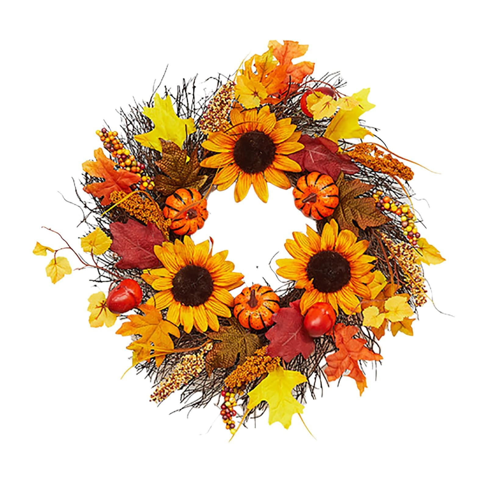 Click here for Binwennn Small Wreathes 20 Inch Fall Sunflower Wre... prices