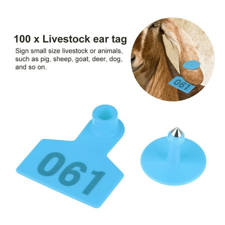 Animal Tag 1-100 Number Plastic Livestock Ear Tag Animal Tag For Goat ...