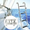 Boat Ladder,4-Step Yacht Foldable Boat Ladder Telescopic Ladder ...