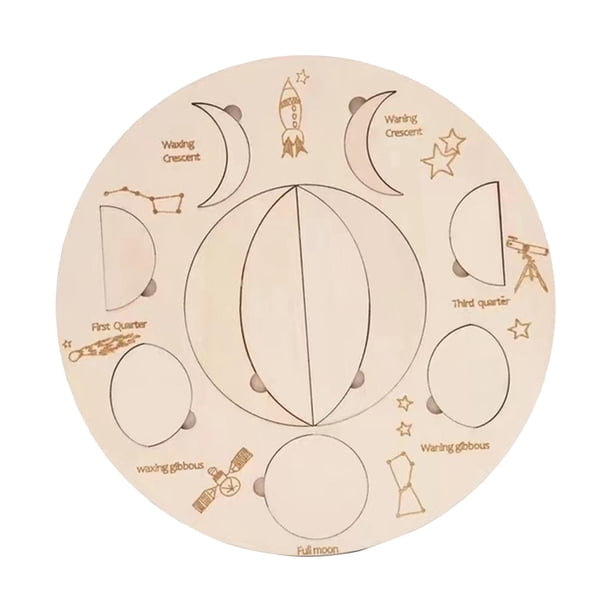 Moon Phase Puzzle Moon Recognition Learning Juguete Educativo para ...