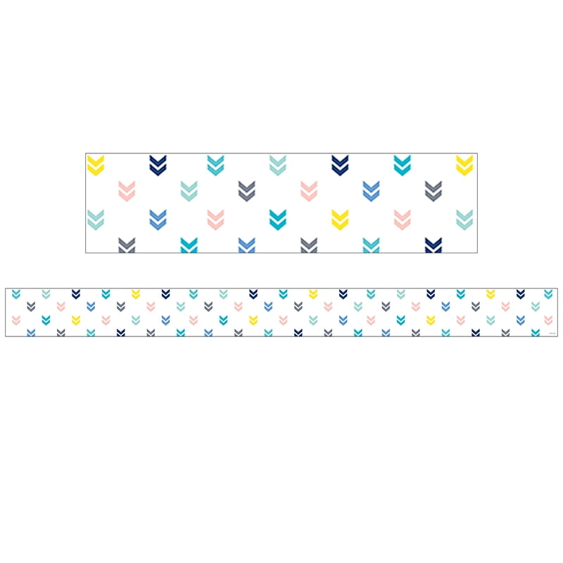 Calm & Cool Colorful Mini Chevrons EZ Border, 48 Feet | Bundle of 10 ...