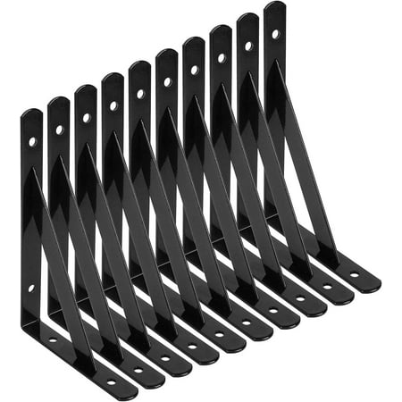 Wall Shelf Bracket, 10 Pcs 90 Degree Steel Triangle Brackets, Shelf ...