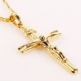 A Vintage Metal Crucifix Pendant Necklace, Featuring Religious Elements ...