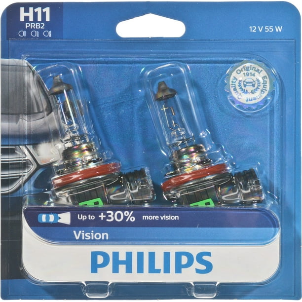 Philips H11 Vision Headlight, Pack of 2 - Walmart.com - Walmart.com