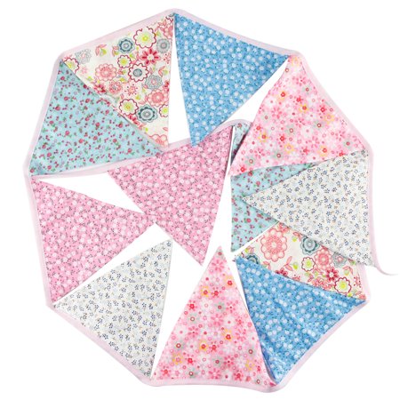 Peggybuy 3.2m 12 Flags Powder Blue Flag Banner Pennant Wedding/Birthday ...