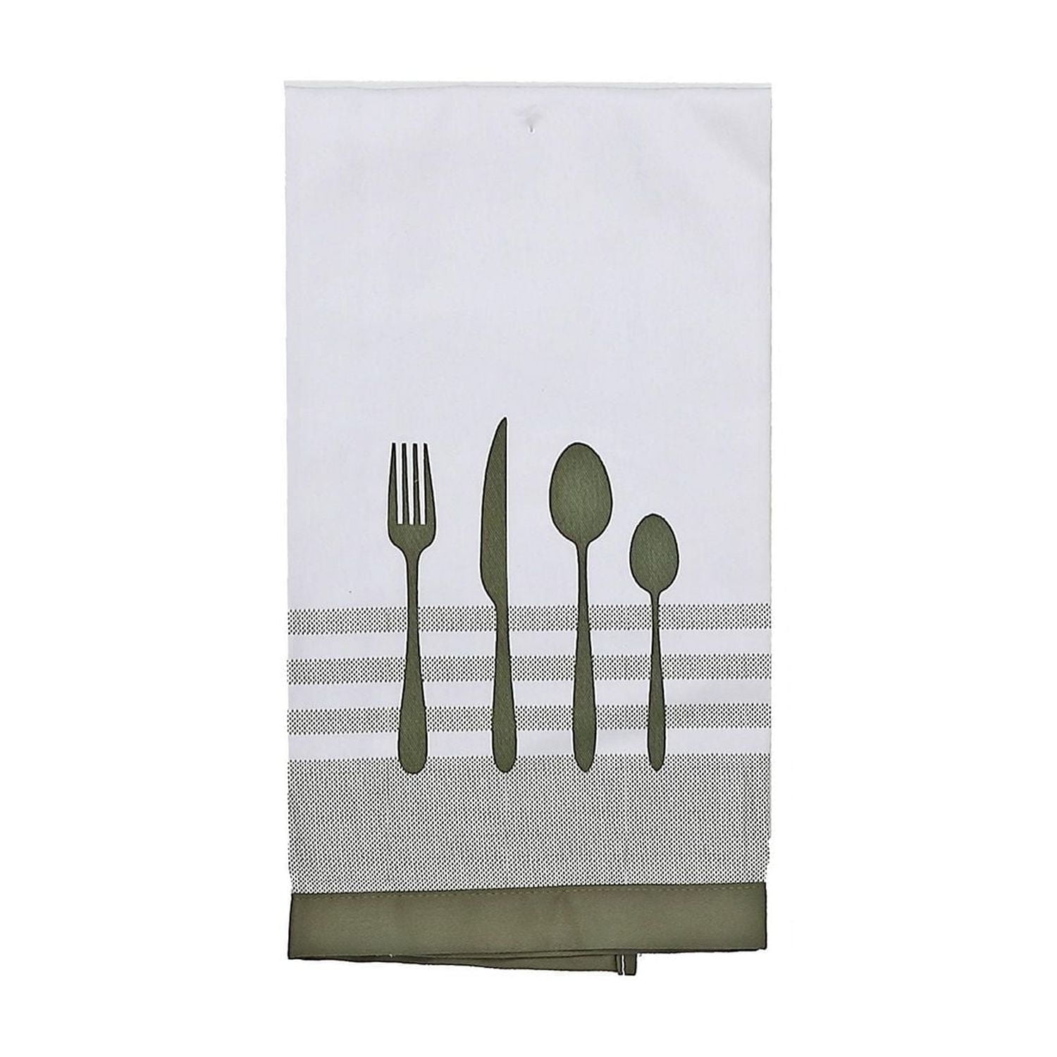 Click here for Ih Casadécor Utensil Front Stitched Tea Towel Oliv... prices
