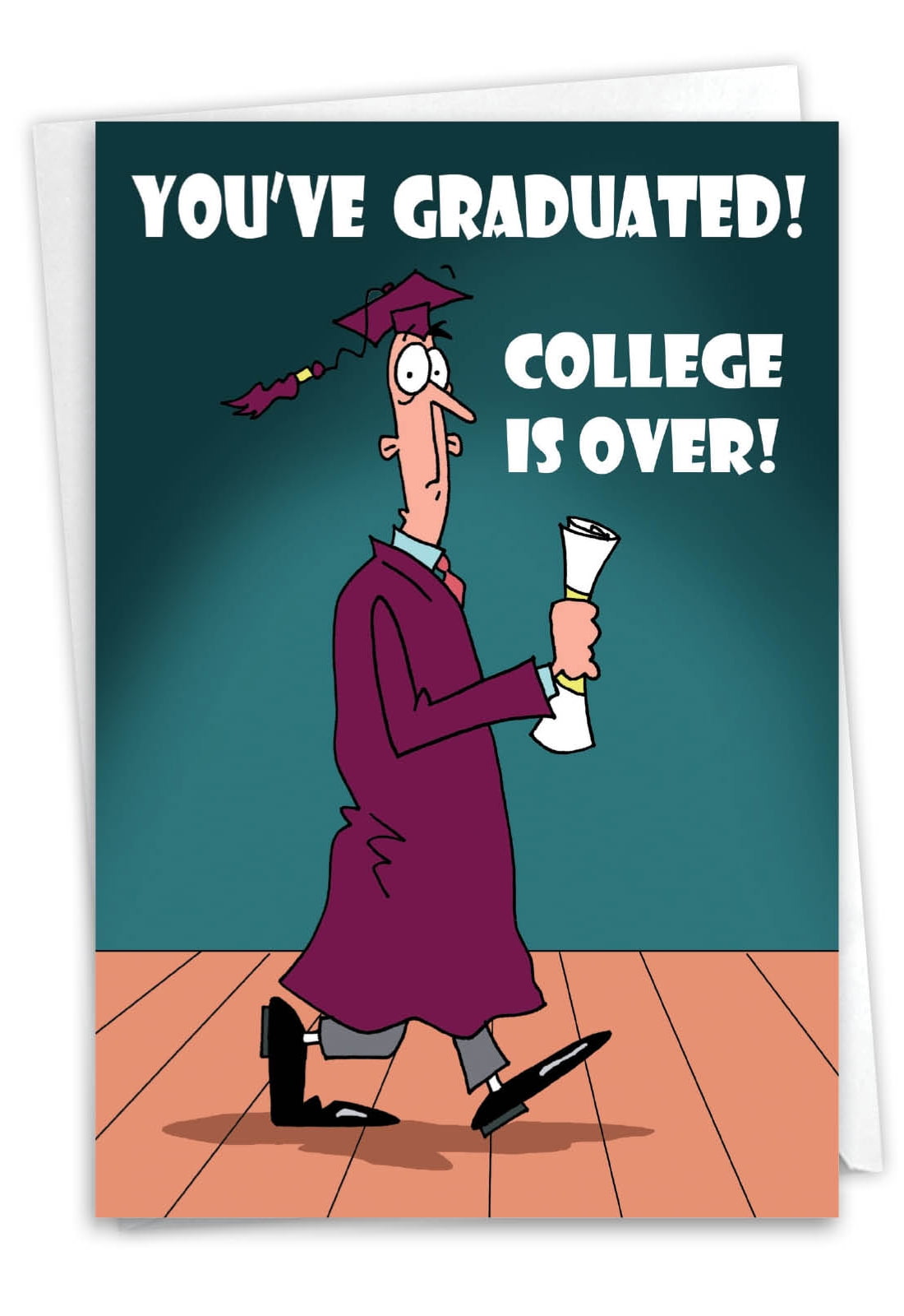 1 Funny Graduation Card with Envelope - College Is Over C3558GDG ...