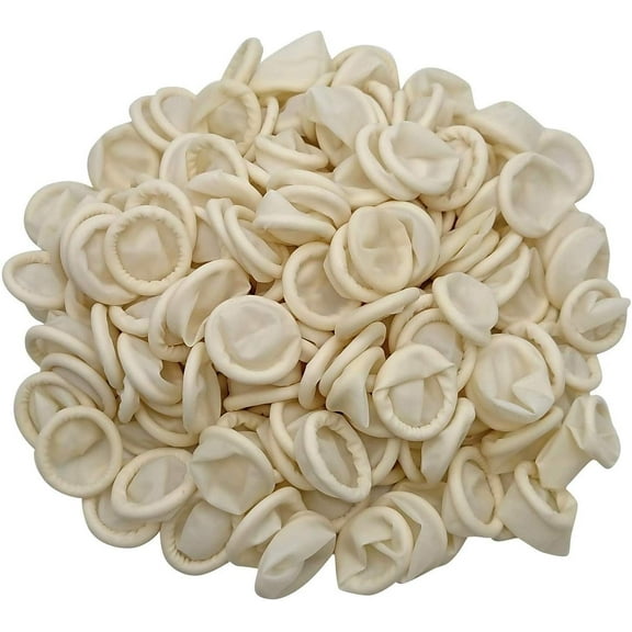 50 Pack Latex Finger Cots, Disposable Medium Fingertip Protector Gloves ...