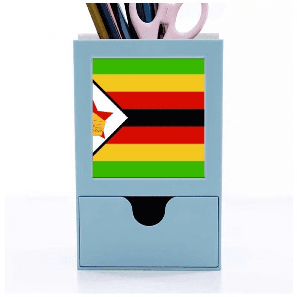 Zimbabwe National Flag Africa Country Desk Supplies Organizer Pen ...