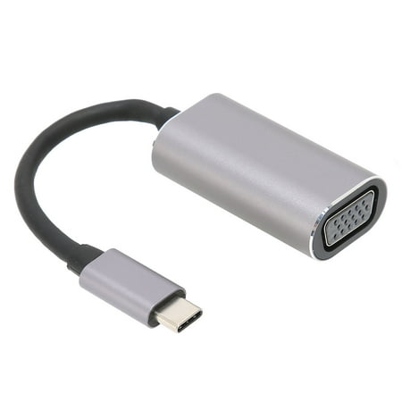 QIILU Type‑C To VGA Adapter Plug Play Self‑Powered Cable Connector For ...