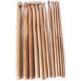 12pcs 6" Bamboo Crochet Hooks Needle Knitting Hooks Knit Craft Weave ...
