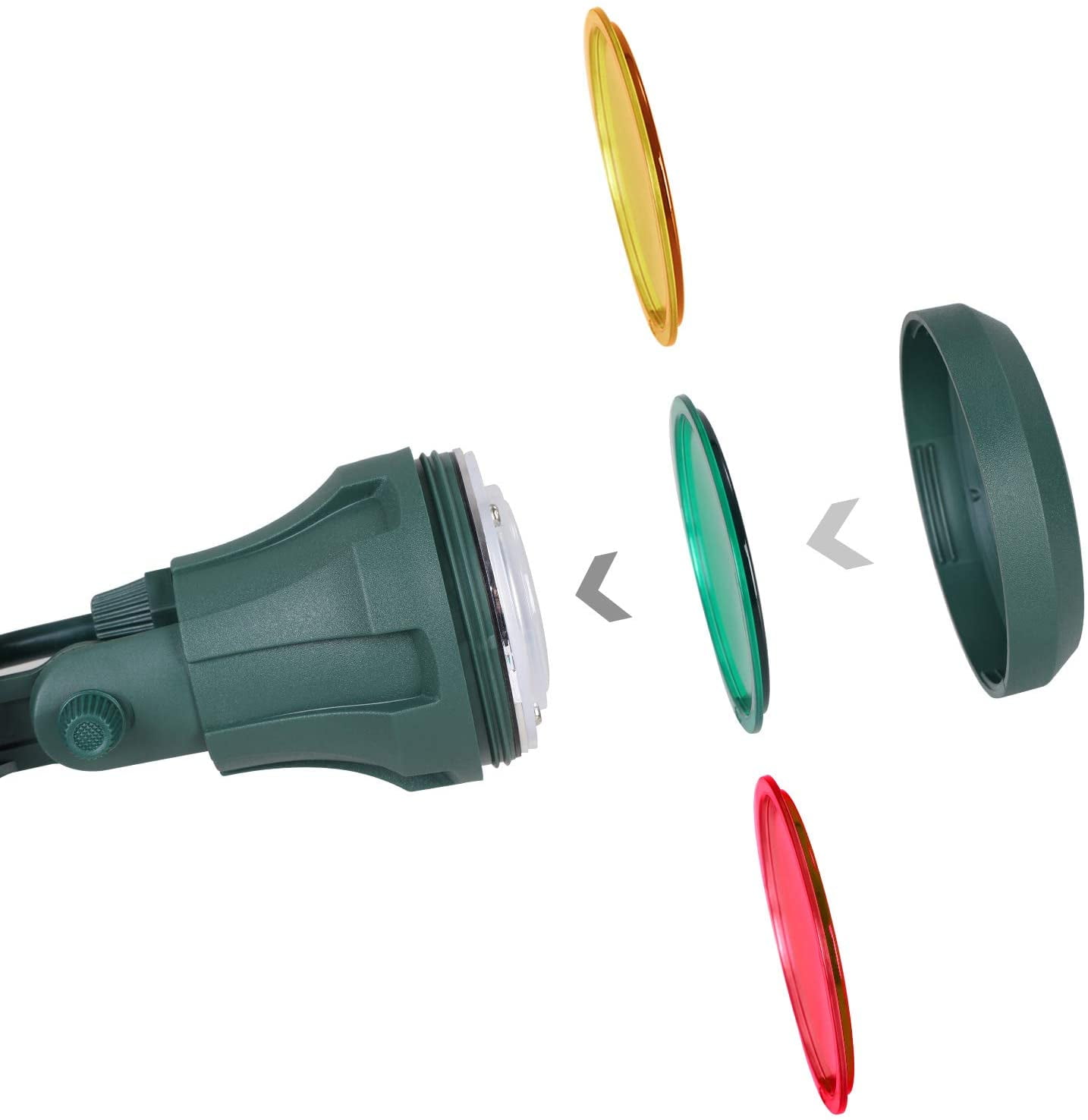 DEWENWILS Christmas Outdoor Spotlight,LED Plug in Outdoor Spot Light ...