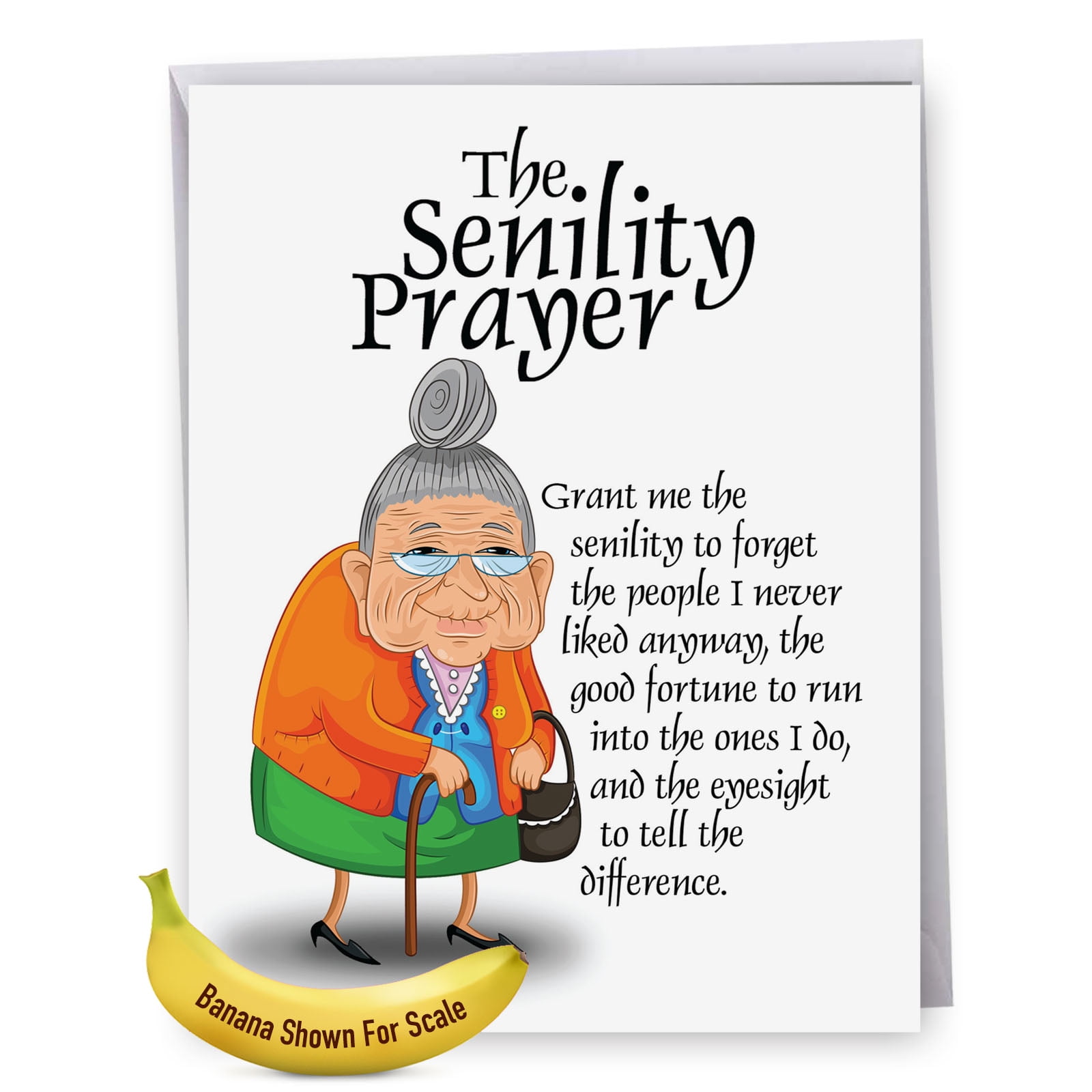 J9046BDG Jumbo Funny Birthday Card J9046BDG Funny Senility Prayer J9046BDG Jumbo Funny Birthday Card J9046BDG Funny Senility Prayer