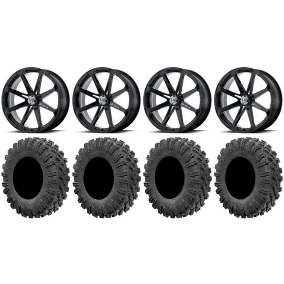 MSA ThunderLips 24" Wheels Black 35" MotoSlayer Tires Can-Am Commander ...