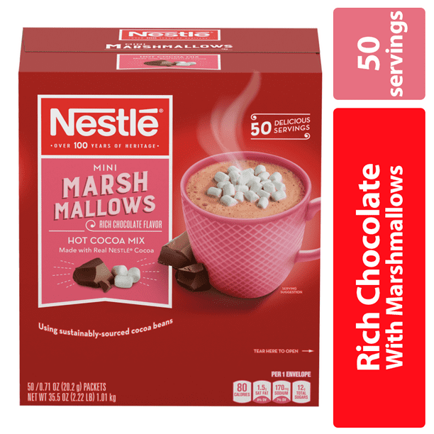 Nestle Hot Cocoa Mix, Rich Chocolate with Mini Marshmallows, Single ... Nestle Hot Cocoa Mix, Rich Chocolate with Mini Marshmallows, Single ...
