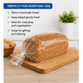 Disposable Bread Bags with Twist Ties, Clear Plastic Food Storage Bags ...