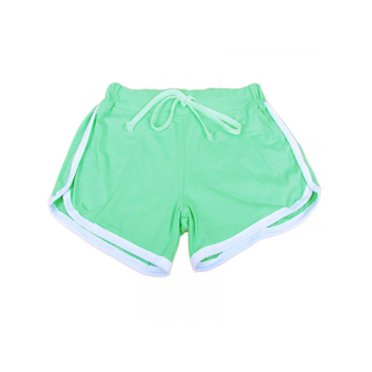 New Summer Shorts Women Color Block Casual Shorts Workout Waistband ...