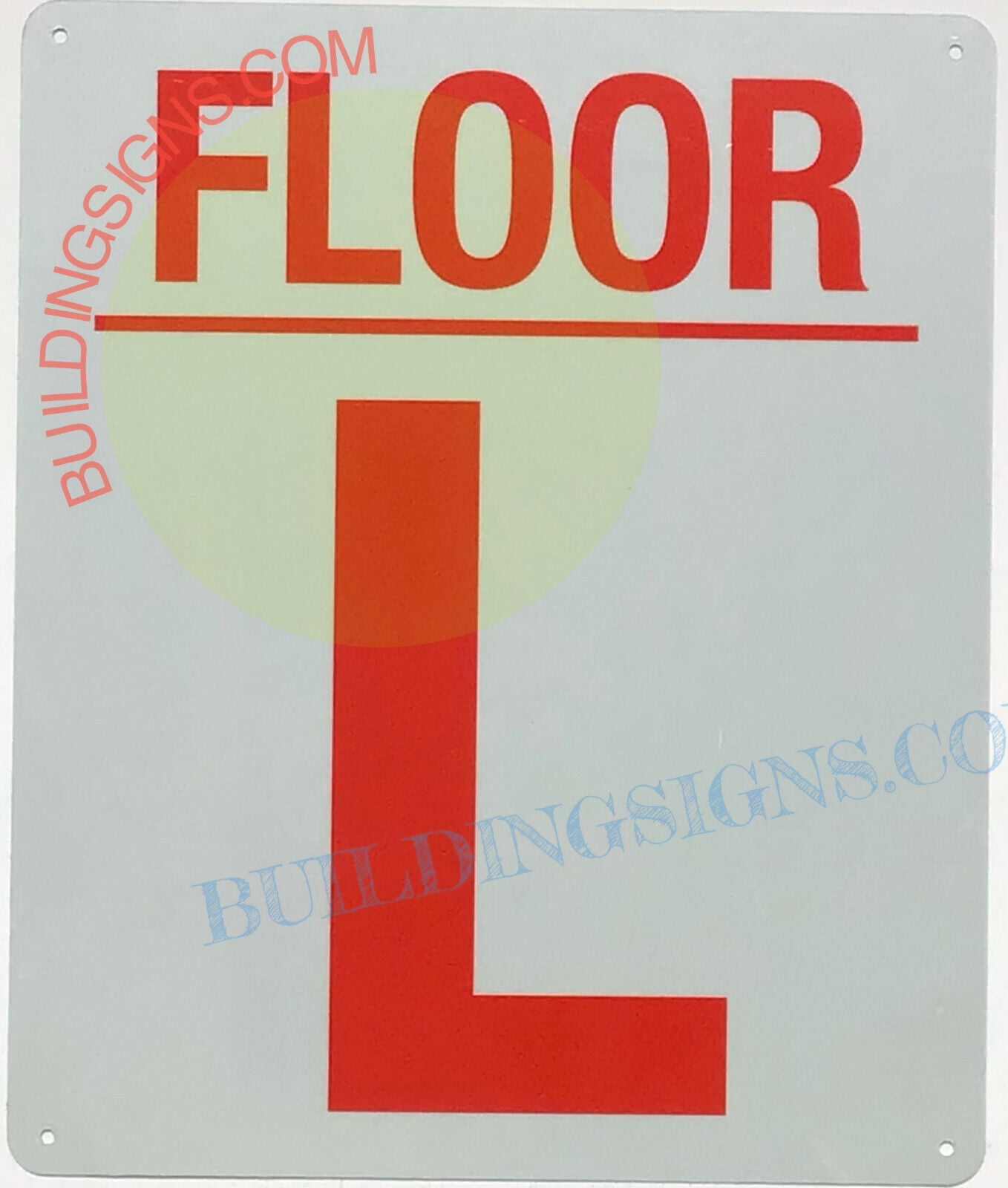 L FLOOR SIGN (10x12,White,Aluminum) -ref21022 - Walmart.com
