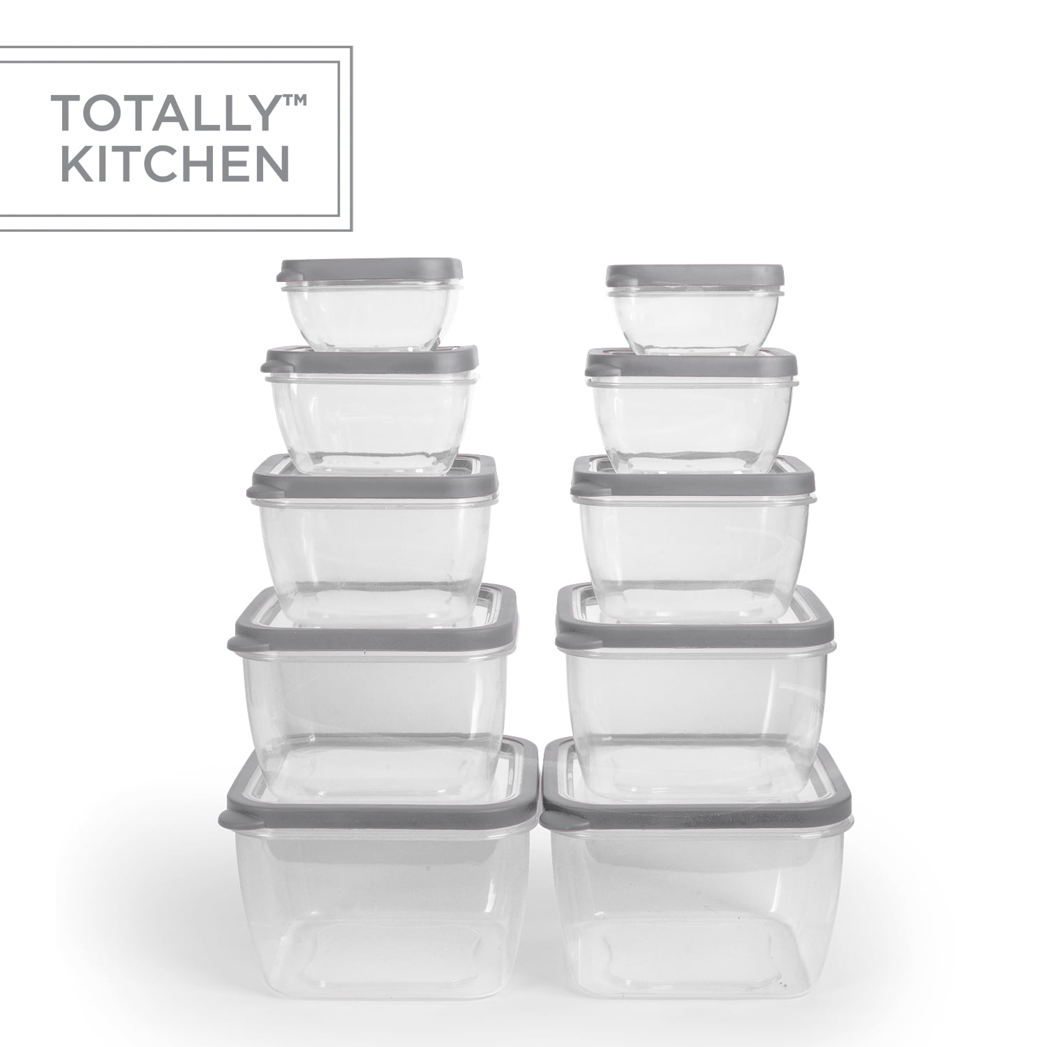 Totally Kitchen Square Food Containers - Walmart.com