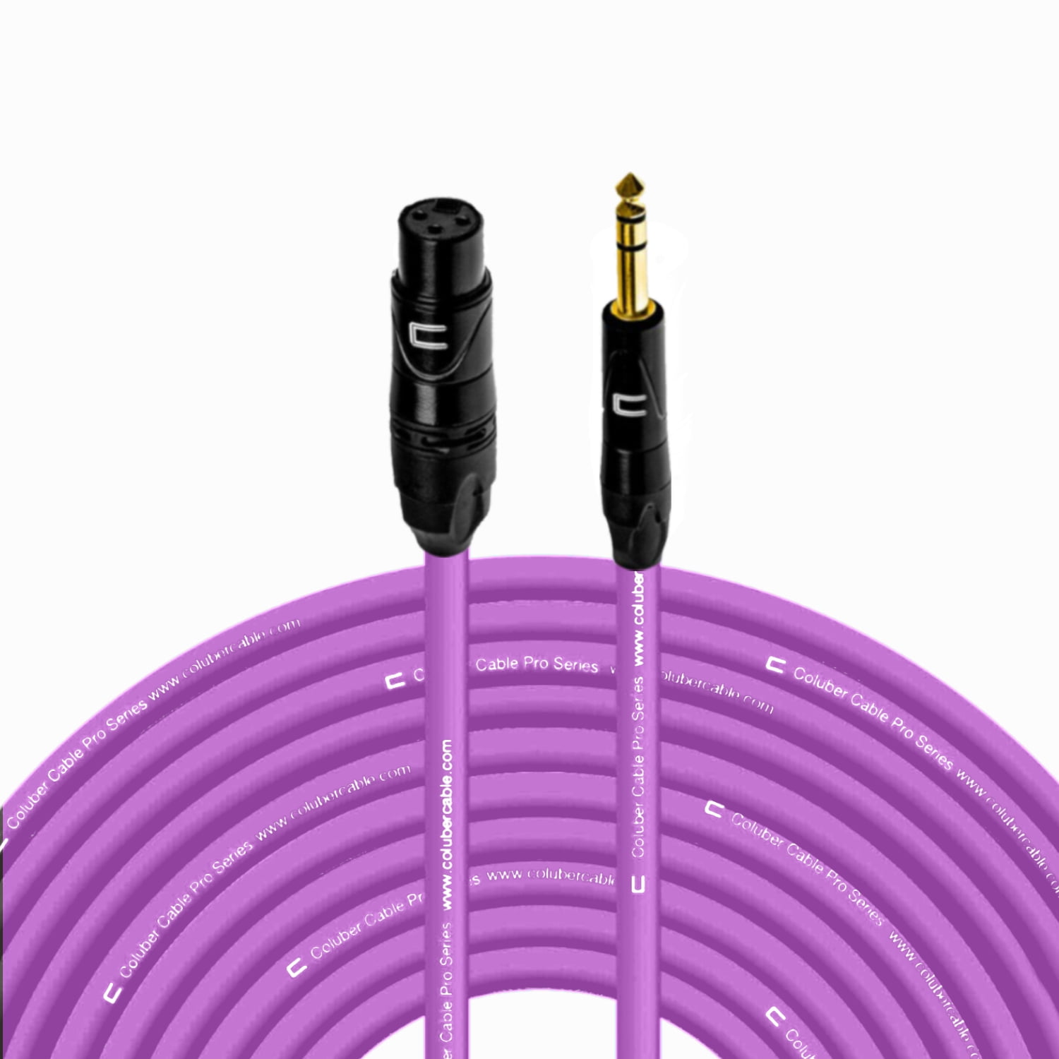 Coluber Cable Balanced XLR Female to 1/4" TRS Male Cable Pro Audio ...