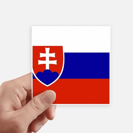 slovakia national flag eu country sticker square waterproof stickers ...