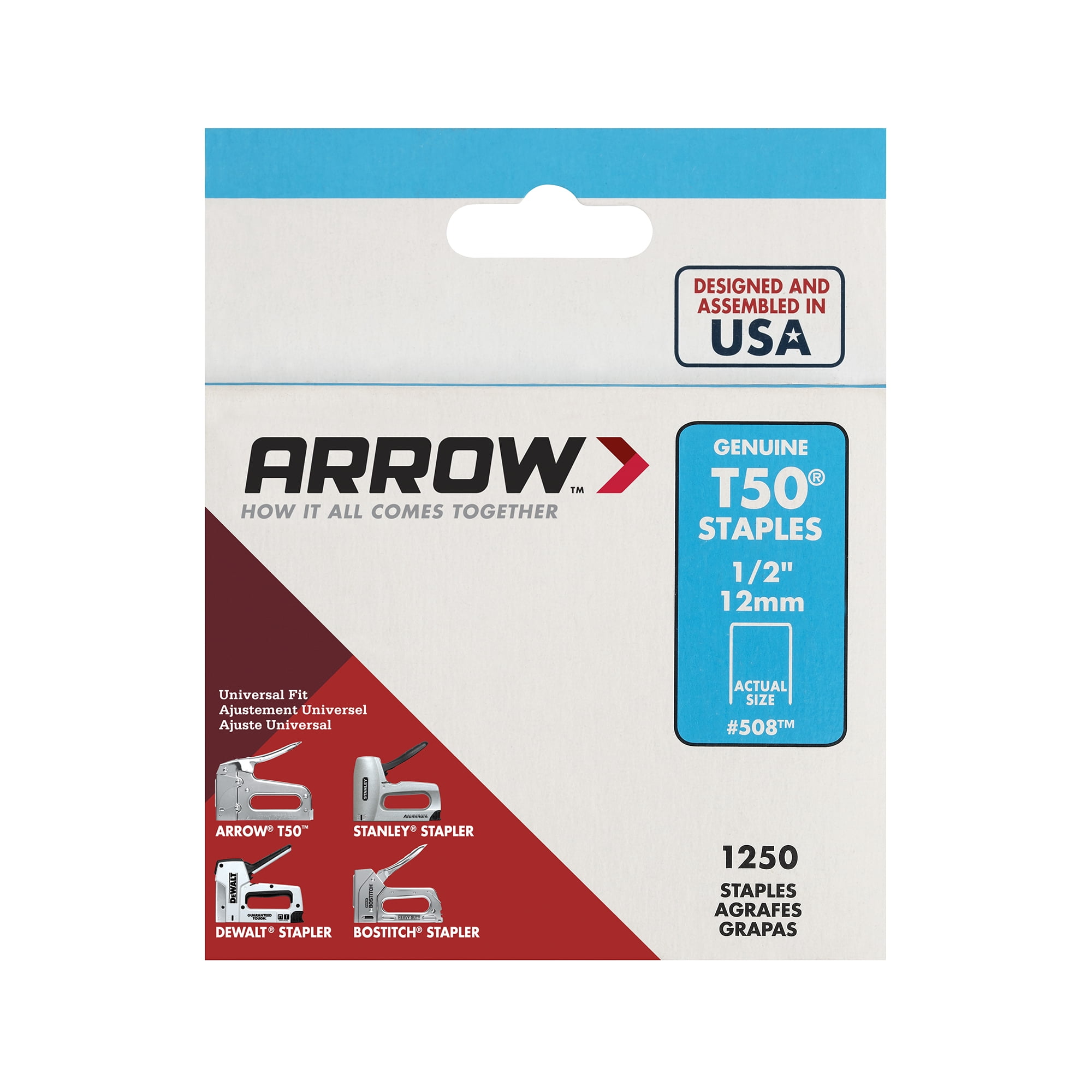 Click here for Arrow T50 Staples-1250pack 1/2Leg Length 3/8Crown... prices