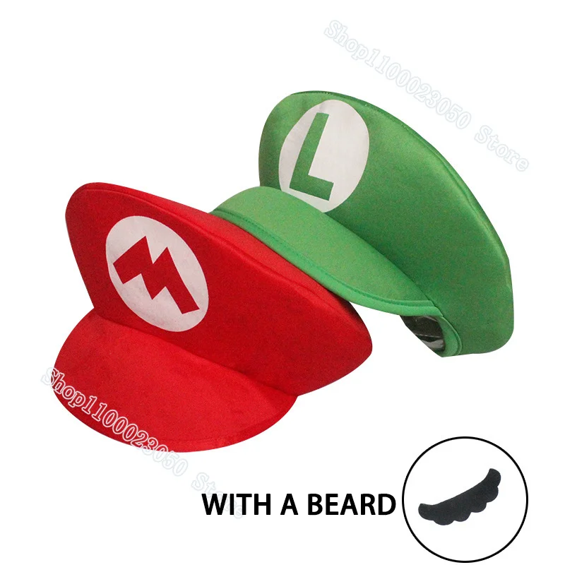 Gorra con visera de Super Mario para niños, accesorio de cosplay de ...