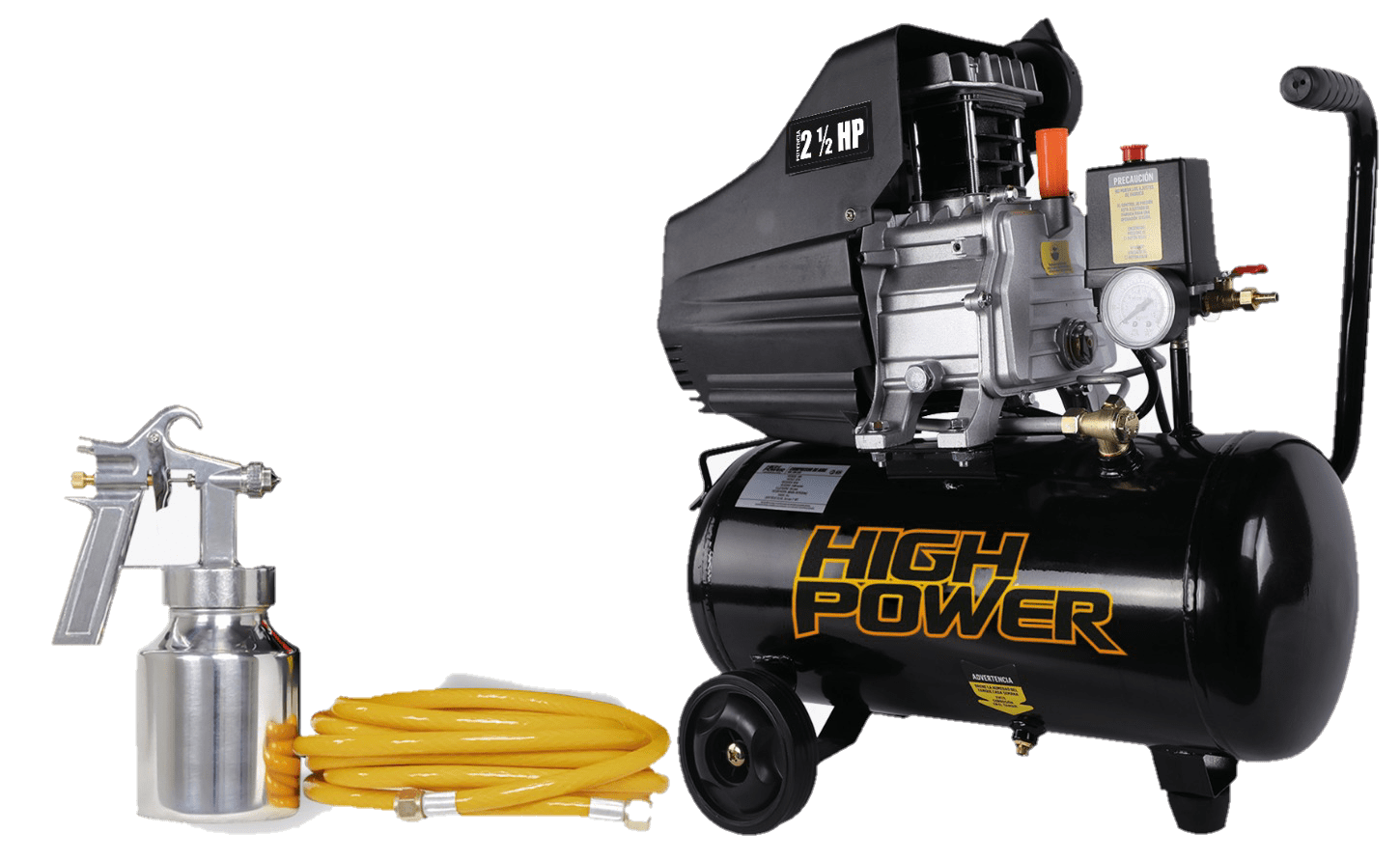 COMPRESOR AIRE 2.05 HP 24L KITCOM2518 HIGH POWER HIGH POWER COM2518 ...