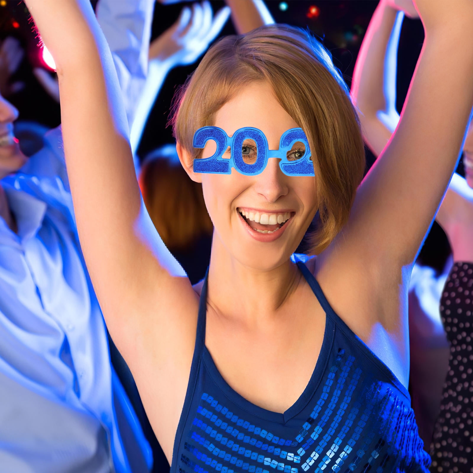 SHOWERORO New Year S Eve Party Glasses 4Pcs 2026 Glasses Glitter ...