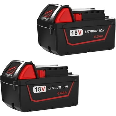 Milwaukee M12 High Output Cordless Redlithium 12V 6Ah Battery 48-11-2460 - Two Pack - Walmart.com
