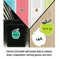Schoolgirl Style Black White And Stylish Brights Apples Mini Cut Outs