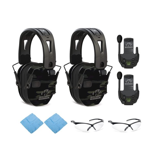 Walkers Razor Tacti-Grip with Rubber Headband (Gray) w/Glasses Bundle ...